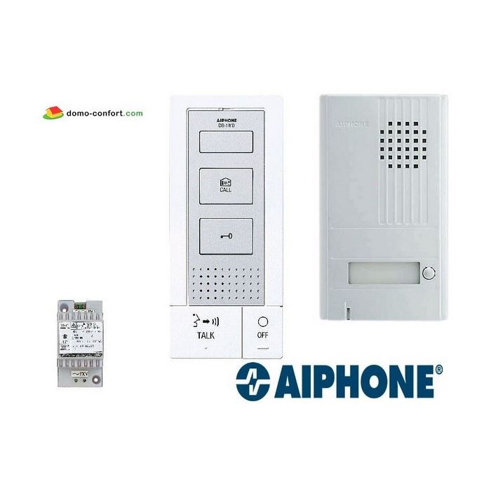 Kit portier audio 2 fils intégrales mains libres extensible à 4 postes ...