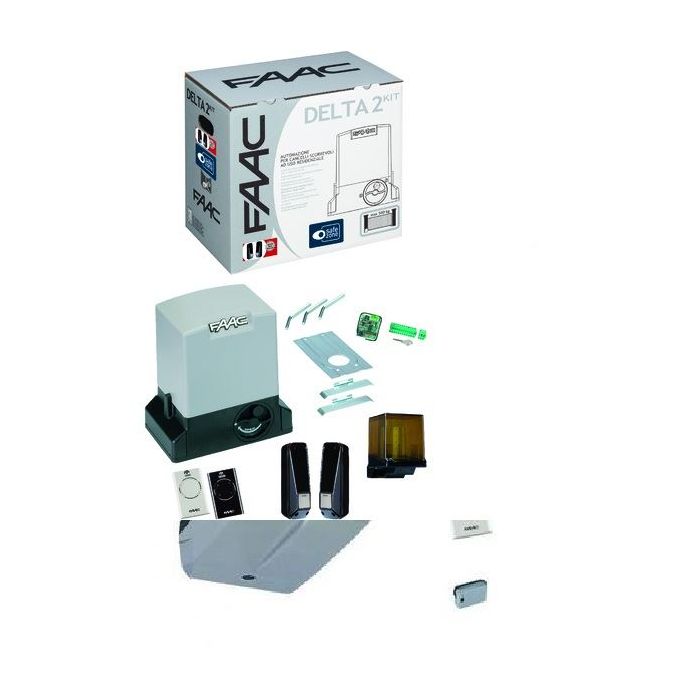 Kit de motorisation électromécanique 230V modèle DELTA KIT pour porail coulissant 500Kg maxi ...