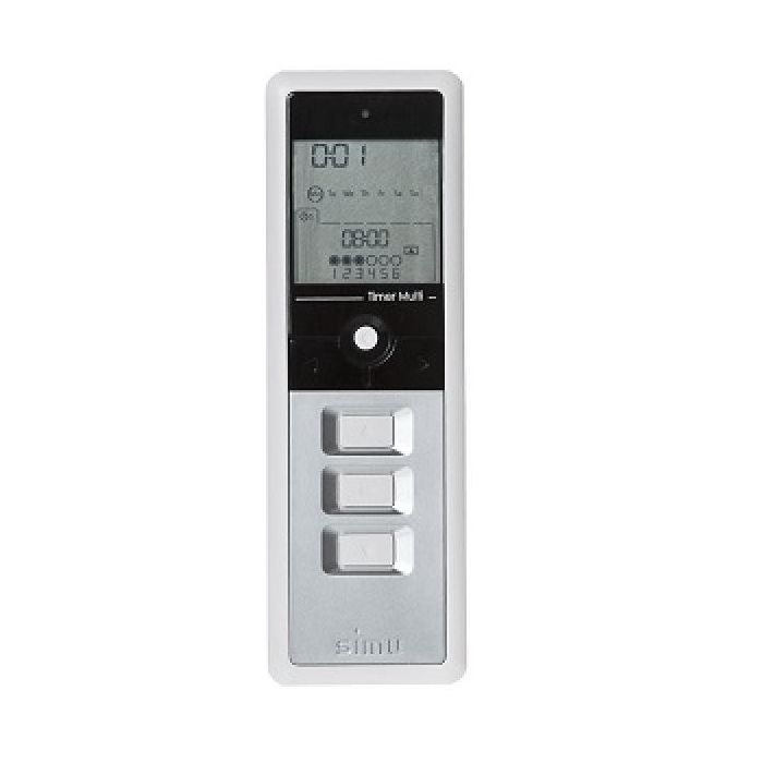 Télécommande pour volet roulant HZ TIMER MULTI 6 canaux gris - SIMU - - Domo Confort