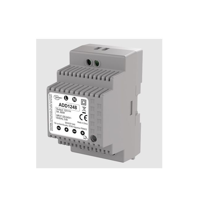 Alimentation sur rail DIN 230V AC / 12V DC / 60W - 5A - SEWOSY - - Domo ...