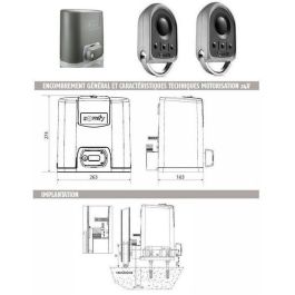 Automatisme Motorisation portail coulissant ELIXO 500 3S 230V pack ...