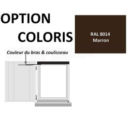 OPTION DE COLORIS POUR LE BRAS ET LE COULISSEAU : MARRON RAL 8014 ...