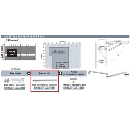 Bras portail pour ouverture sur pente jusqu’à 20% pour AXOVIA 3S Somfy ...